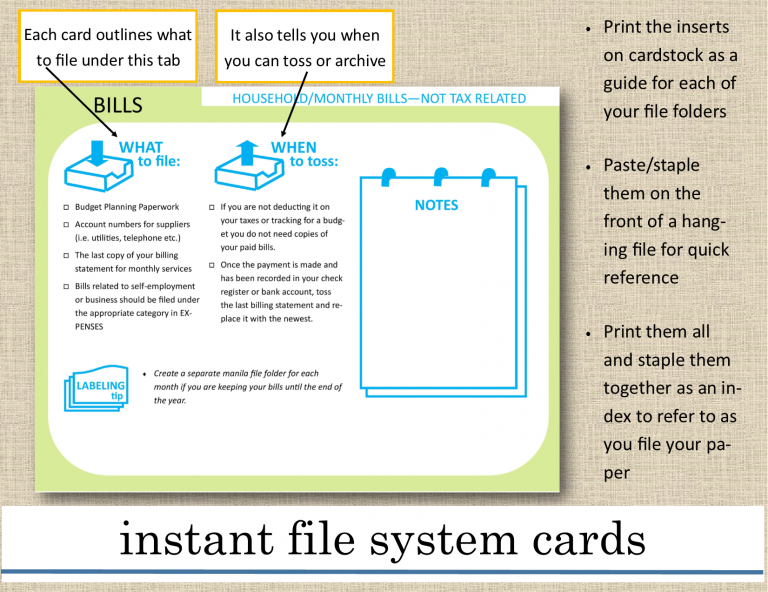 How to Create an Instant Home Filing System - Livable Solutions